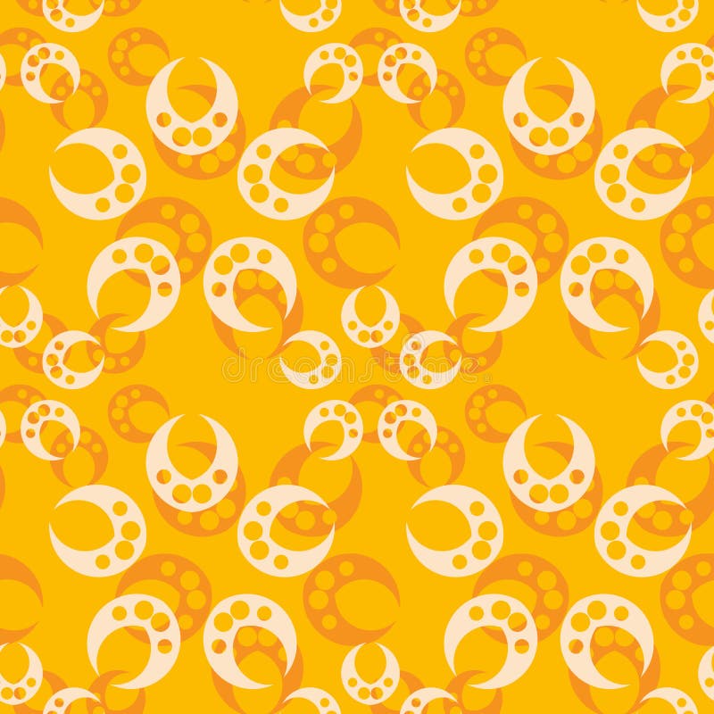 Abstract Orange Seamless Pattern Stock Vector - Illustration of circle ...