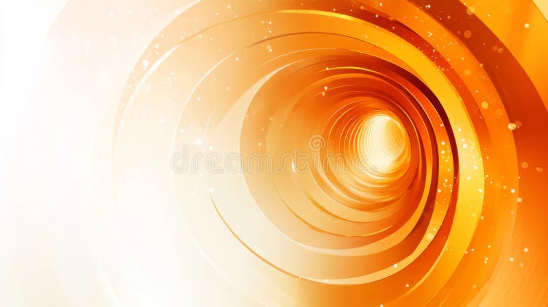Abstract Orange Spiral Tunnel Design Artwork Stock Illustration - Illustration of gleam ...