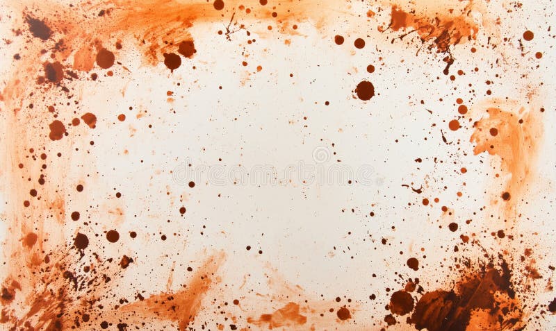 Abstract Orange Splatter Art, Vibrant Paint Splashes on White ...