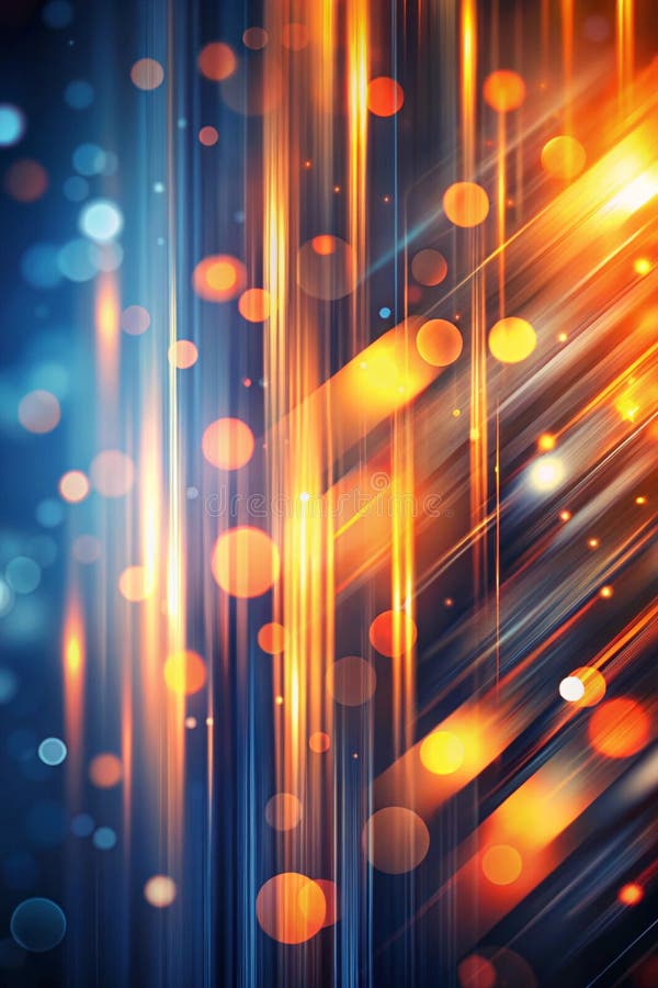 Abstract Orange Spots on Dark Blue Background Stock Illustration ...