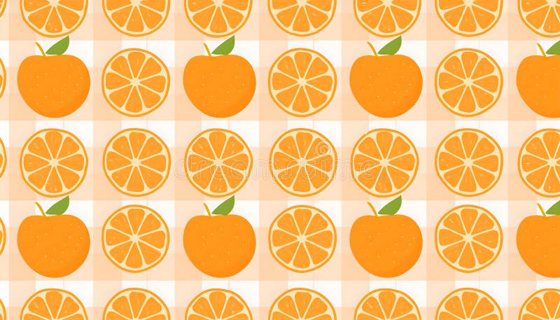 Orange Square Pattern Background Handmade Prints on Digital Art Concept ...