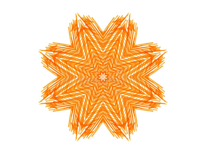 Abstract orange star shape stock illustration. Illustration of ...