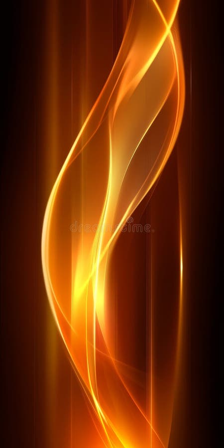 Abstract Orange Streaming Waves Converging Lines, Background Design ...