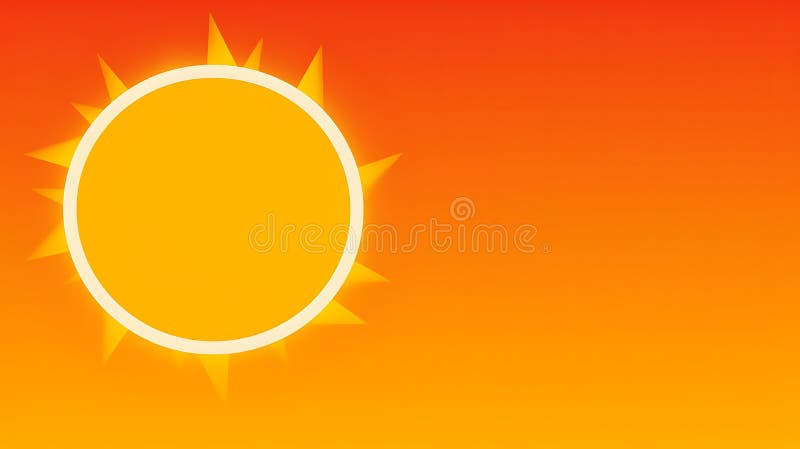 Abstract Orange Sun Design Bright Summer Background Stock Illustration ...