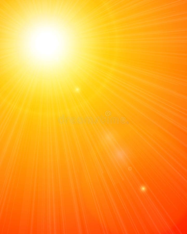 Abstract Orange Sunburst Background Stock Vector - Illustration of ...