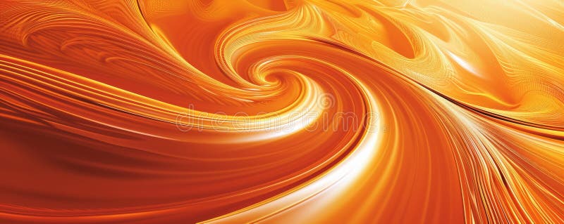 Abstract Orange Swirl Pattern with Dynamic Motion and Glowing Light ...