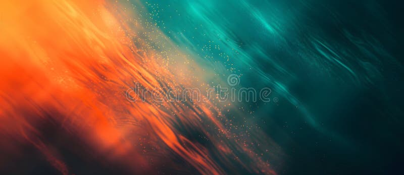 Abstract Orange Teal Gradient Dark Mode Wallpaper Stock Illustration ...