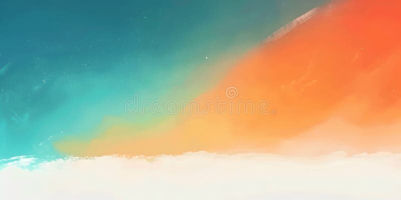 Abstract Orange Teal Gradient Sky Background Stock Illustration ...