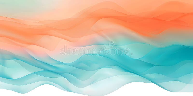 Abstract Orange Teal Gradient Wave Background Stock Illustration ...