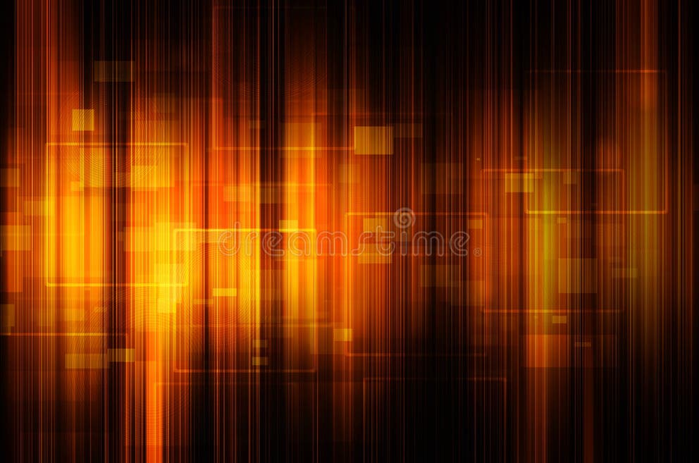 Abstract Orange Tech Background Stock Illustration - Illustration of ...