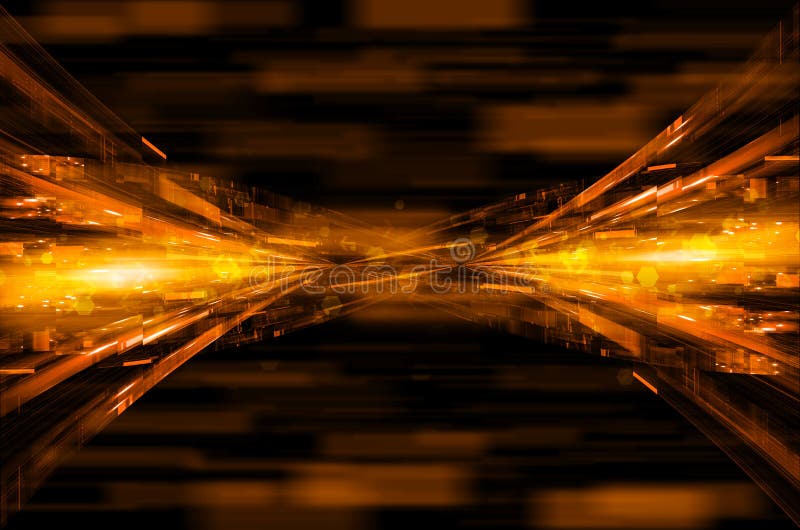 Abstract Orange Tech Background. Stock Illustration - Illustration of ...