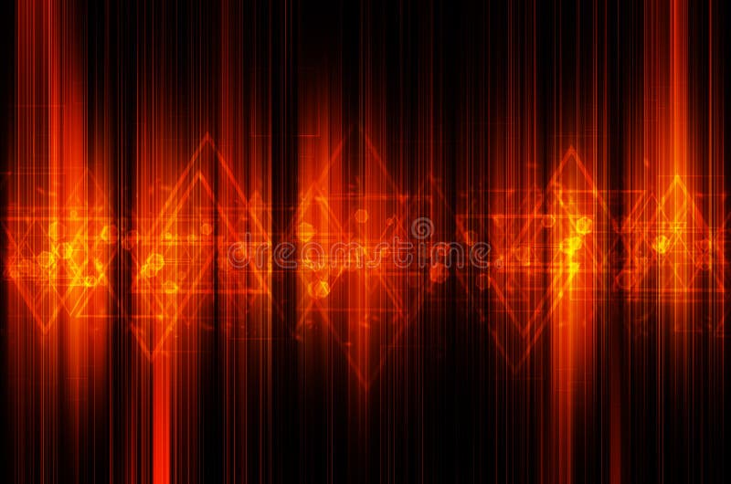 Abstract Orange Tech Background Stock Illustration - Illustration of ...