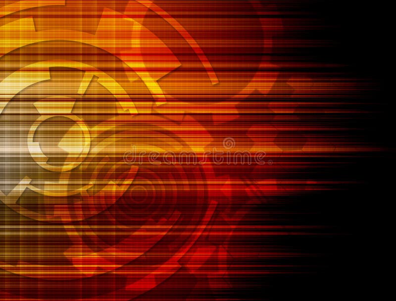 Abstract Orange Technology Background Stock Illustration - Illustration ...