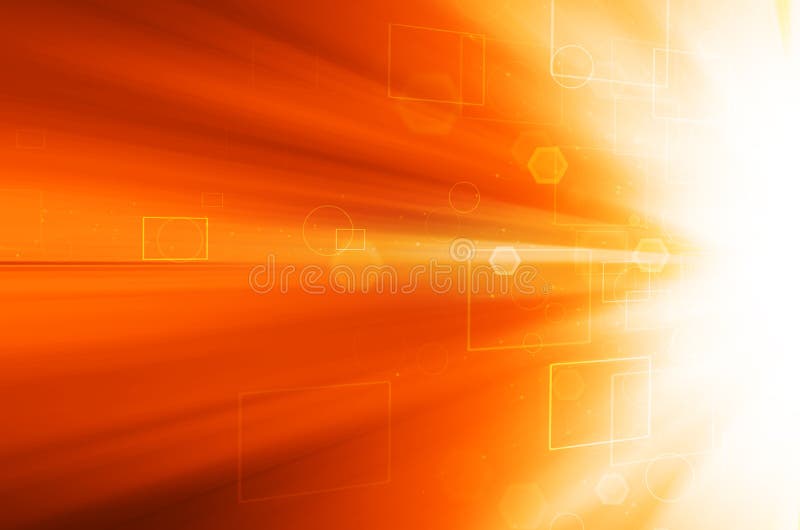 Orange Technology Circuit Line Abstract Background Stock Illustration ...