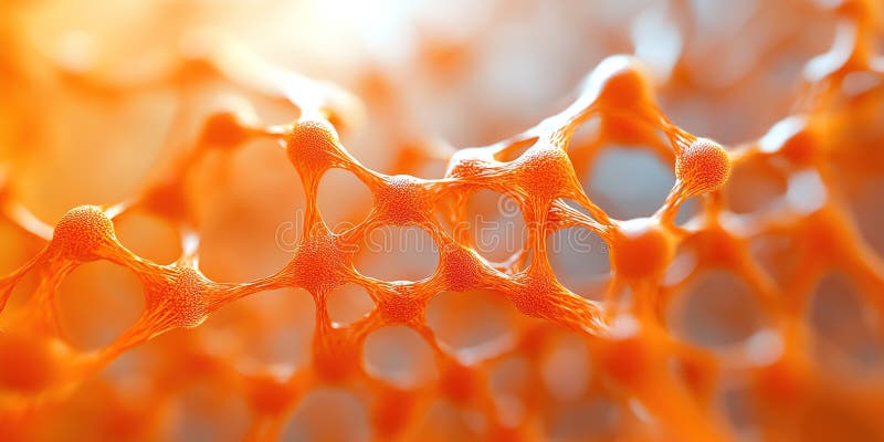 Abstract Orange Texture Resembling Organic Cells in a Close-up View ...