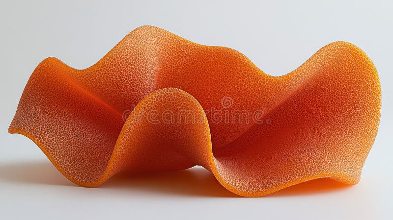 Abstract Orange, Textured, Wavy Form Stock Illustration - Illustration ...