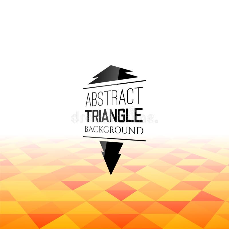 Abstract Orange Triangle Field, Perspetive Pattern Stock Vector ...
