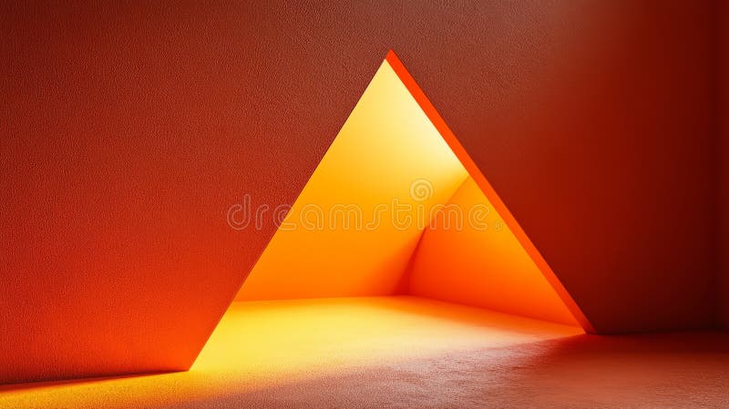 Abstract Orange Triangle Modern Architectural Space Stock Photos - Free ...