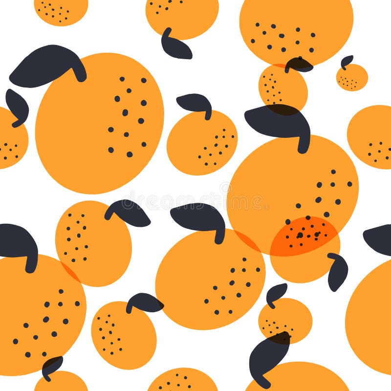 Abstract Orange Vector Seamless Pattern. Vector Illustration. Stock ...