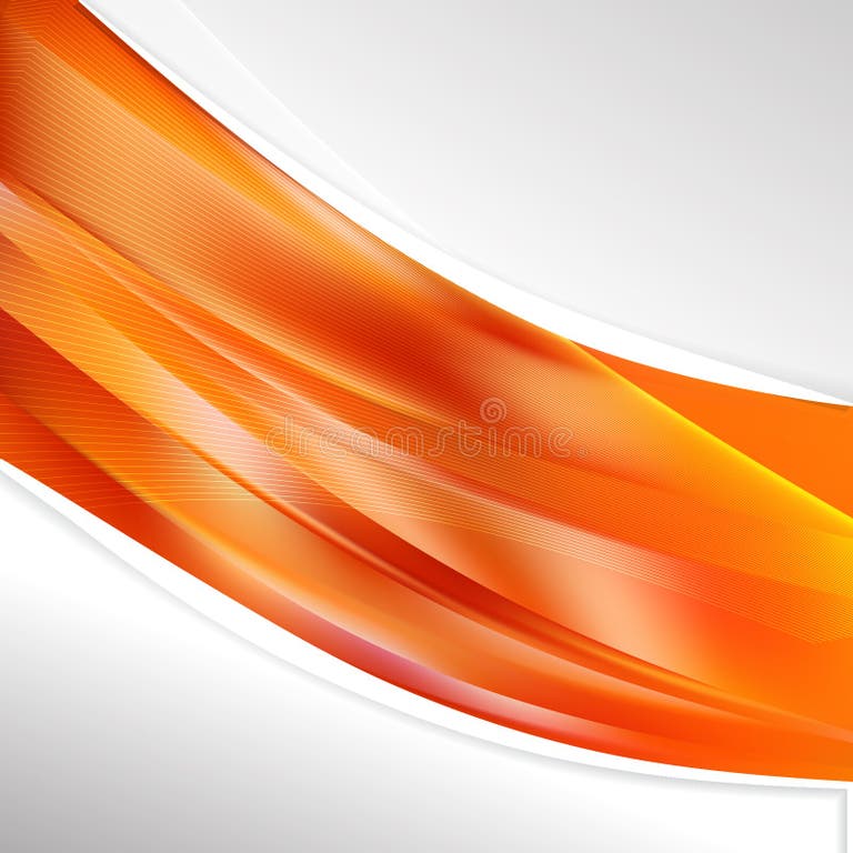 Abstract Orange Wave Business Background Design Template Stock Vector ...