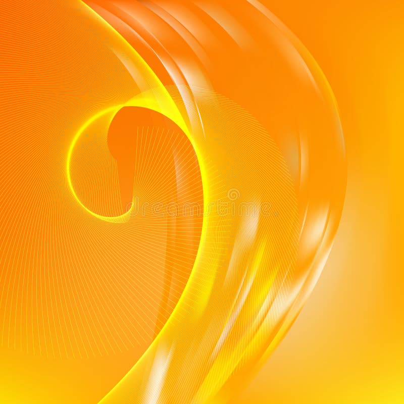 Abstract Orange Wave Lines Background Stock Vector - Illustration of ...