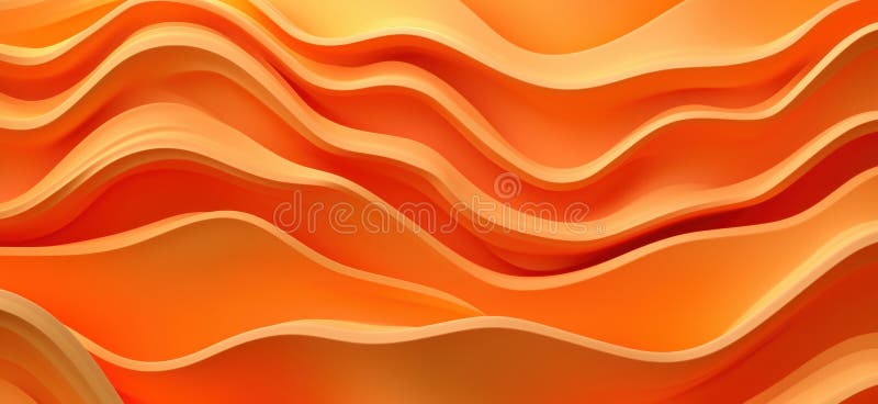 Abstract Orange Wave Patterns with Smooth Curves and Gradients for ...
