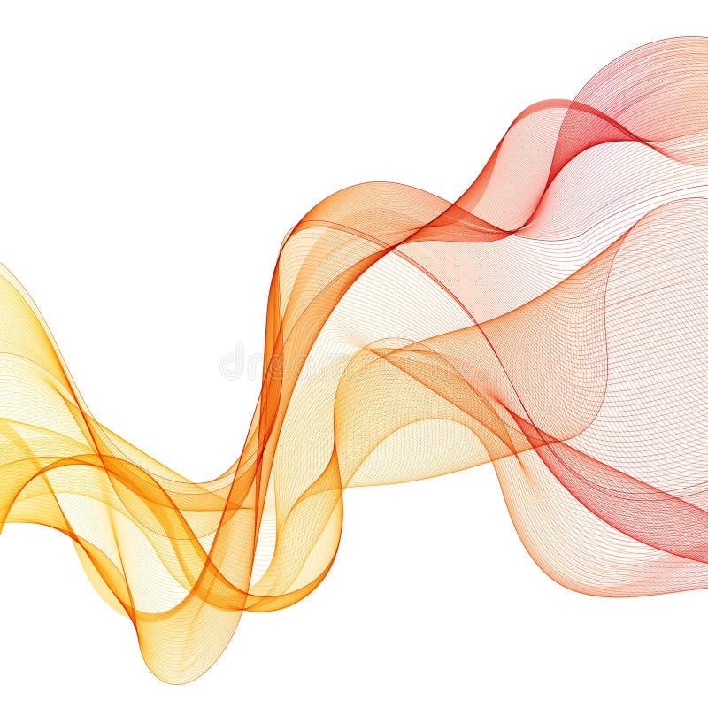 Orange Red Wave. Layout for Presentation, Brochure. Eps 10 Stock Vector ...