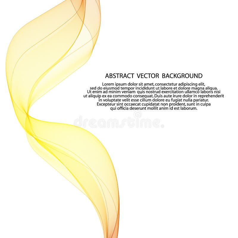 Abstract Orange Waves - Data Stream Concept. Vector Illustration Stock ...