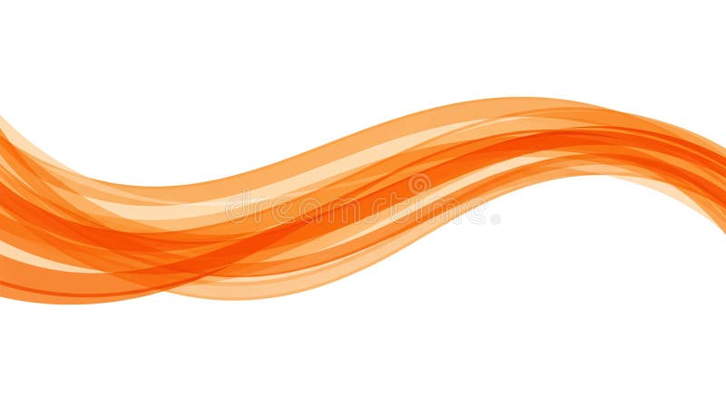 Abstract Orange Waves - Data Stream Concept. Orange White Presentation ...