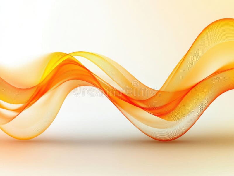 Abstract Orange Waves Flow Smoothly with Modern Minimalist Concept ...