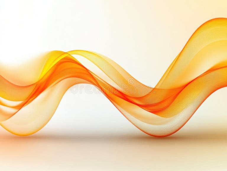 Abstract Orange Waves Flow Smoothly with Modern Minimalist Concept ...