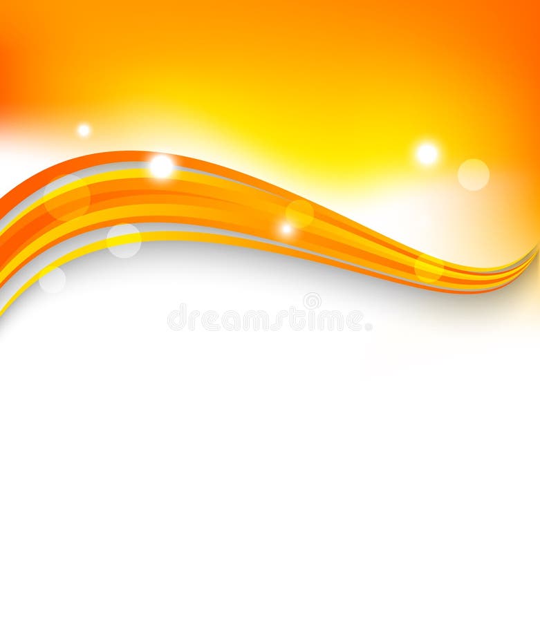 Abstract Orange Wavy Background. Stock Vector - Illustration of burst ...
