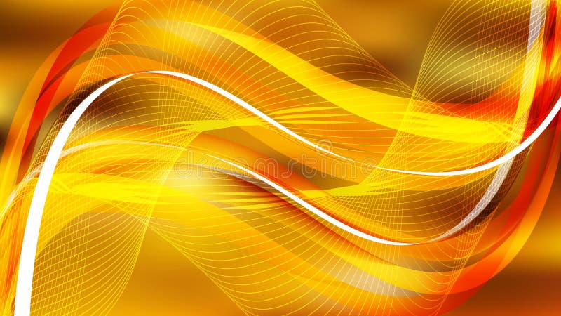 Abstract Orange Wavy Lines Background Stock Vector - Illustration of ...