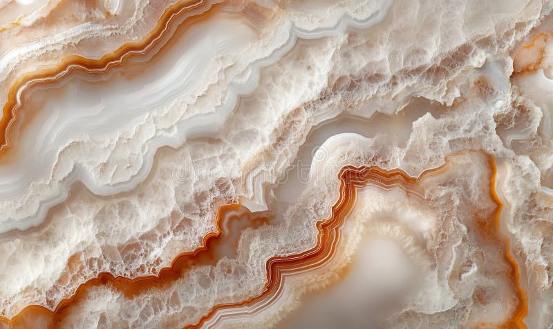 Abstract Orange and White Agate Stone Texture with Intricate Patterns ...