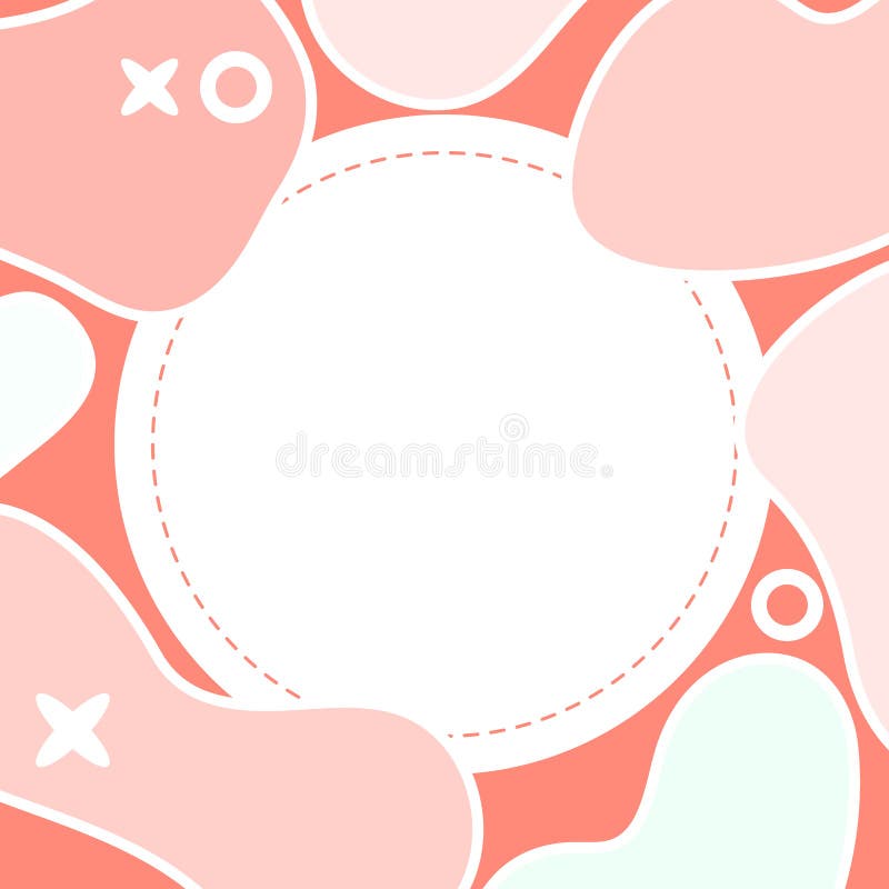 Abstract Orange White Color Tone Circle Frame Space for Text Vector ...