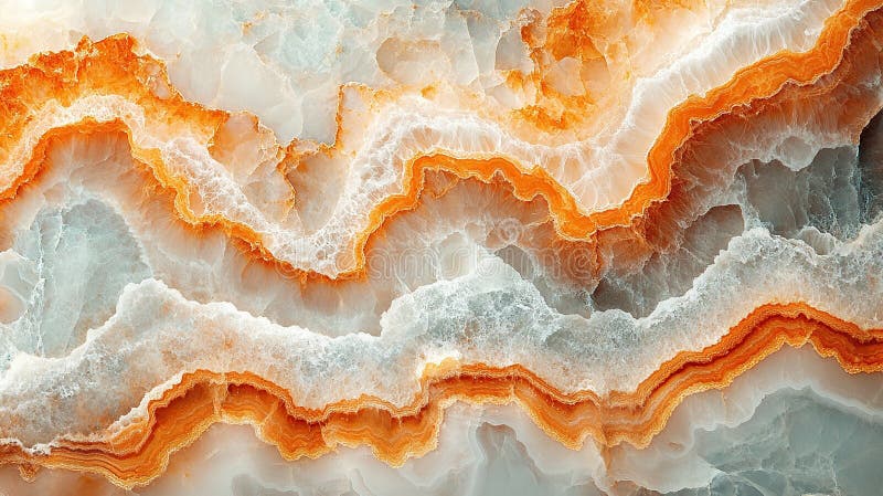 Abstract Orange and White Marble Texture. (1 Stock Illustration ...