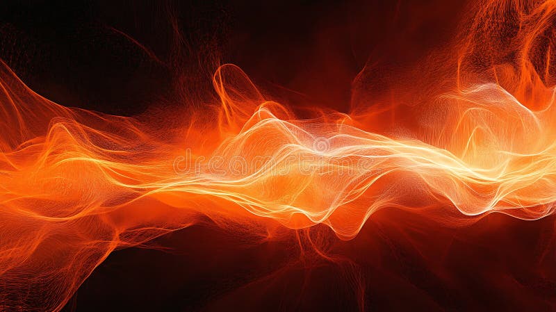 Abstract Orange and White Wave Energy Flow Stock Image - Image of ...