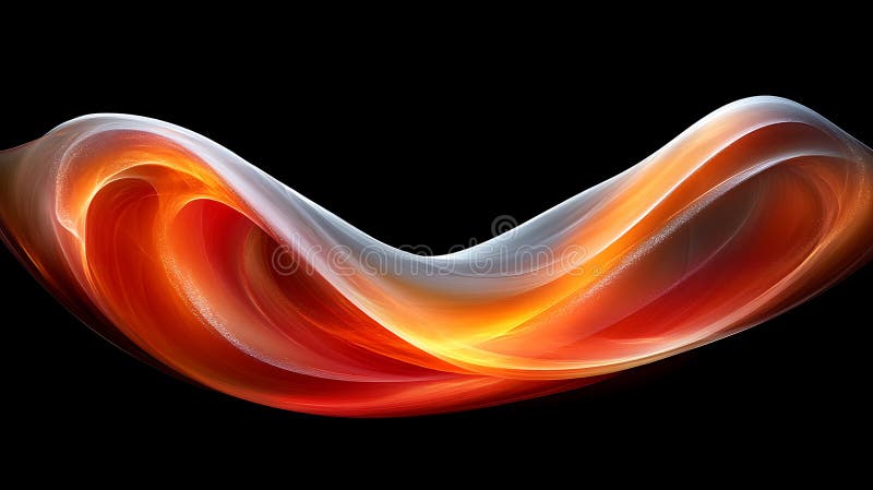 Abstract Orange and White Wave Form Design Stock Illustration ...