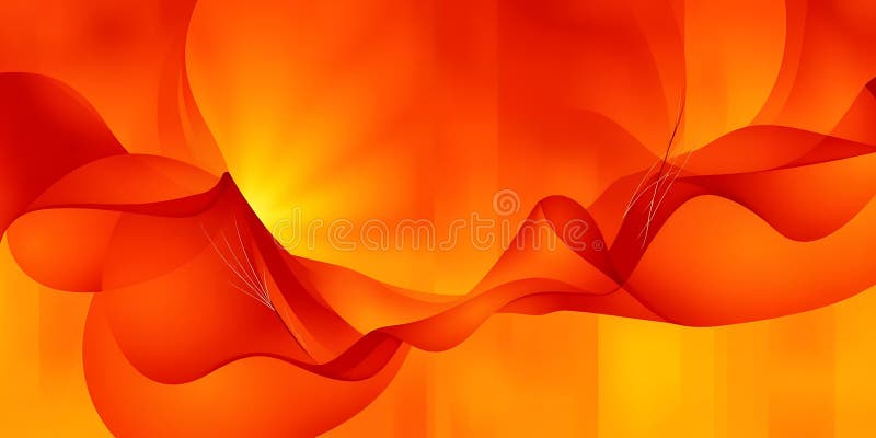 Abstract Orange and Yellow Background with Flowing Shapes and Subtle ...