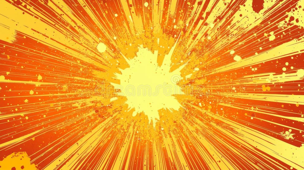 Abstract Orange and Yellow Explosion Background Stock Illustration ...
