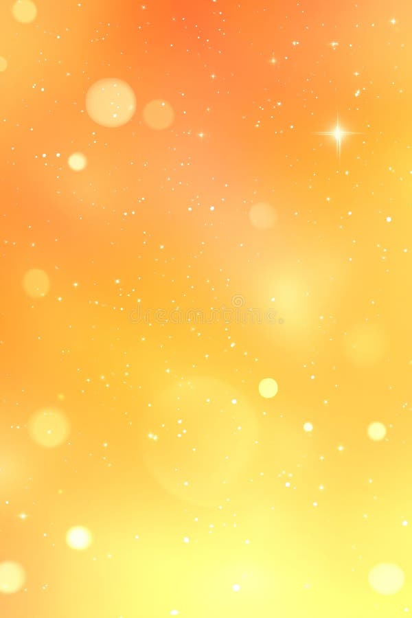 Abstract Orange Yellow Gradient Background with Floating Dust Particles ...