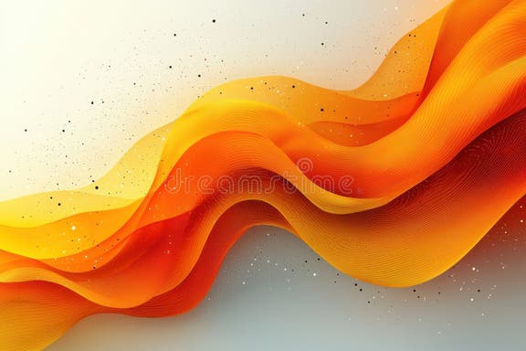 Abstract Orange and Yellow Gradient Waves with Dotted Texture Stock ...