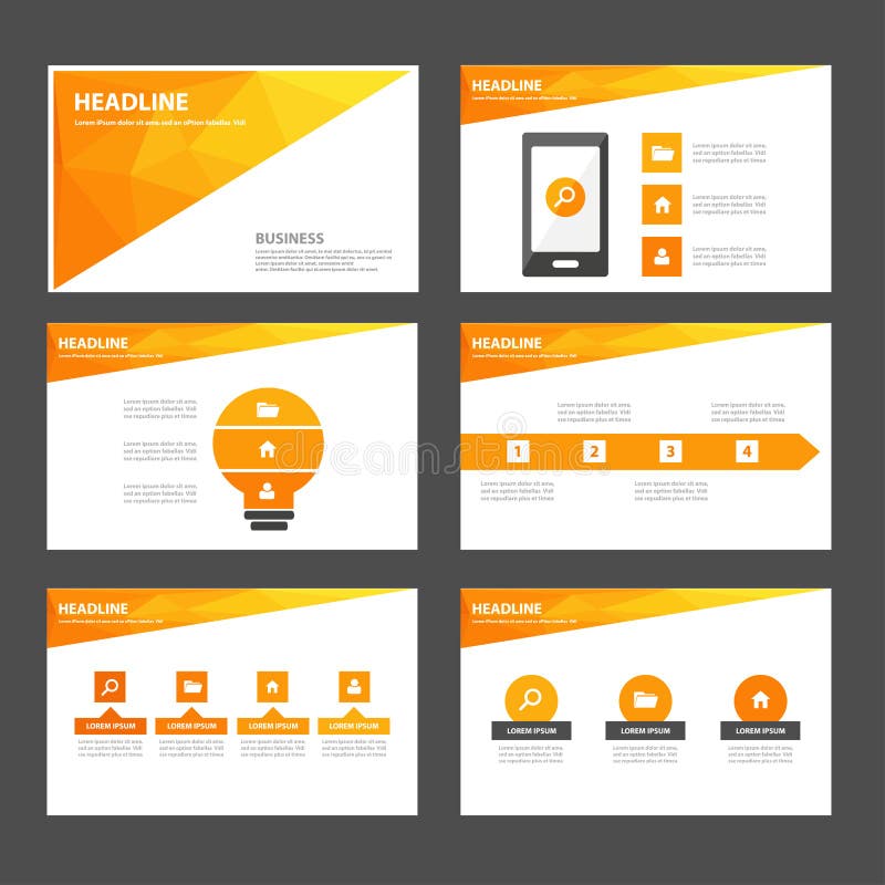 Yellow BLue Polygon Infographic Element and Icon Presentation Templates ...