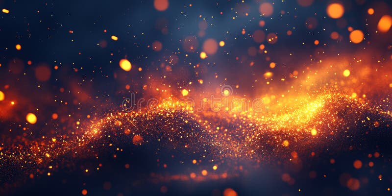 Abstract Orange and Yellow Particles, Fire Flames Background, Smooth ...