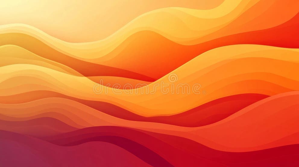 Abstract Orange Yellow Red Waves Background Stock Illustration ...