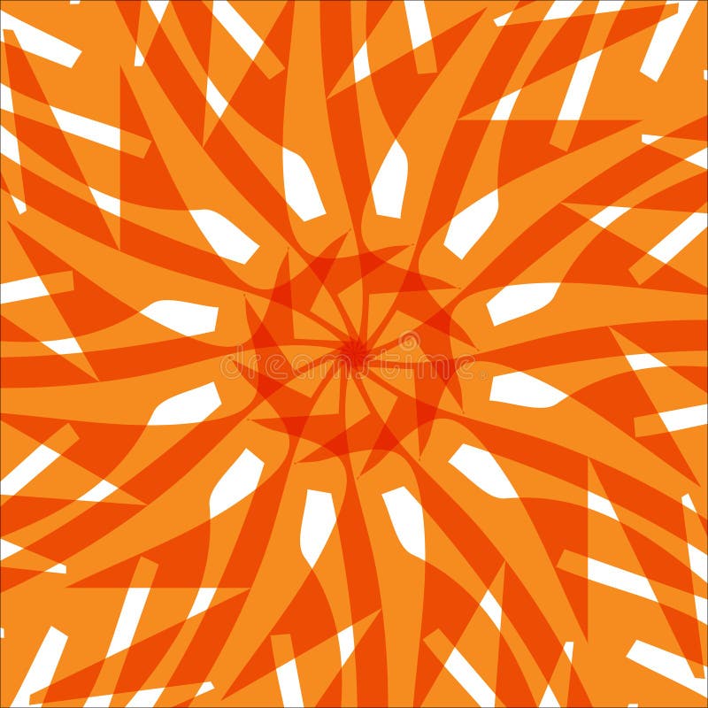 Abstract Orange and Yellow Round Floral Pattern,, Stock Vector ...
