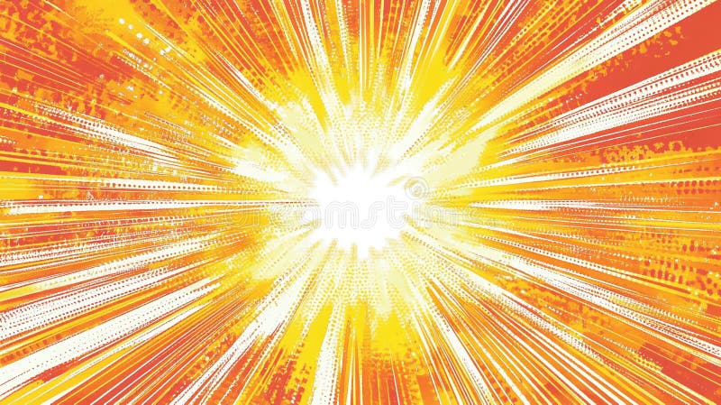 Abstract Orange and Yellow Sunburst Explosion Background Design Stock ...