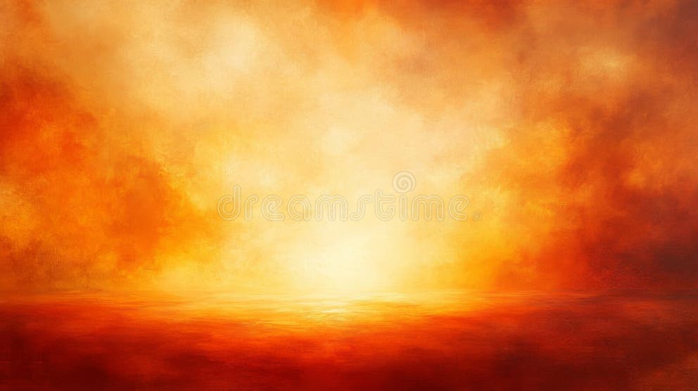 Abstract Orange and Yellow Sunset Sky Background Stock Illustration ...