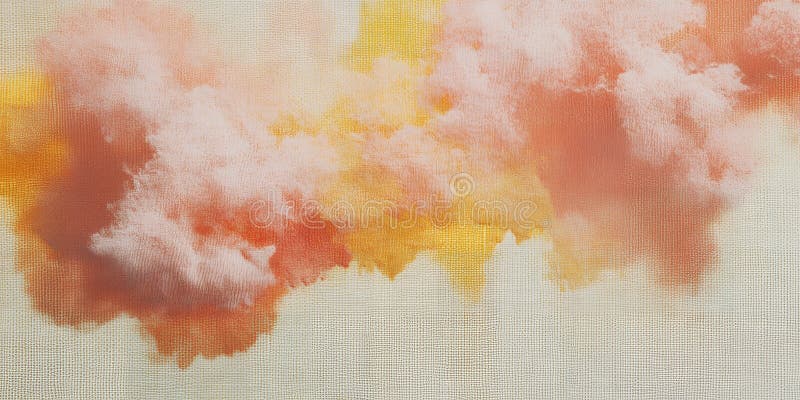 Abstract Orange Yellow Watercolor Clouds Texture Background Stock ...