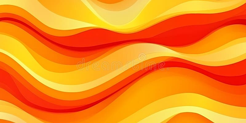 Abstract Orange and Yellow Wave Background Vibrant Flowing Curves ...